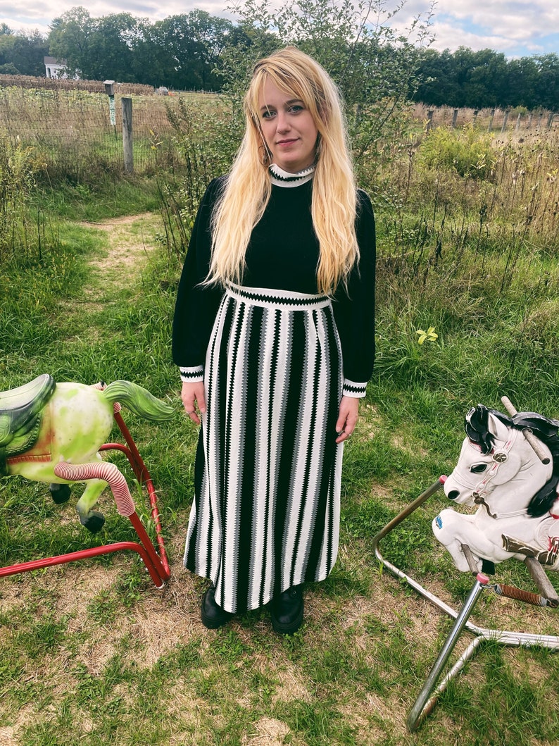 Vintage 70s 80s Mitchell Rodbell USA Made Black and White - Etsy