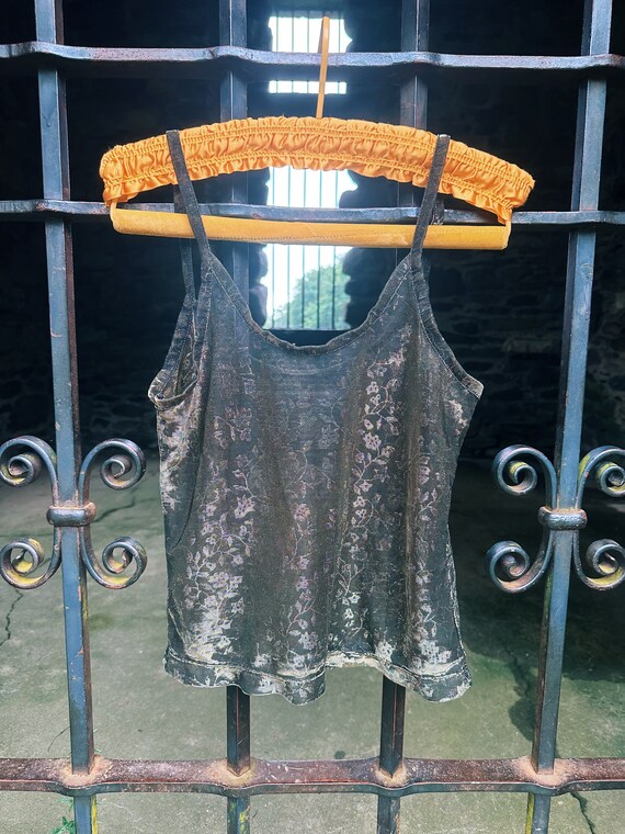 90s Sheer Mesh Gold Tone Camisole Size Small - Gem