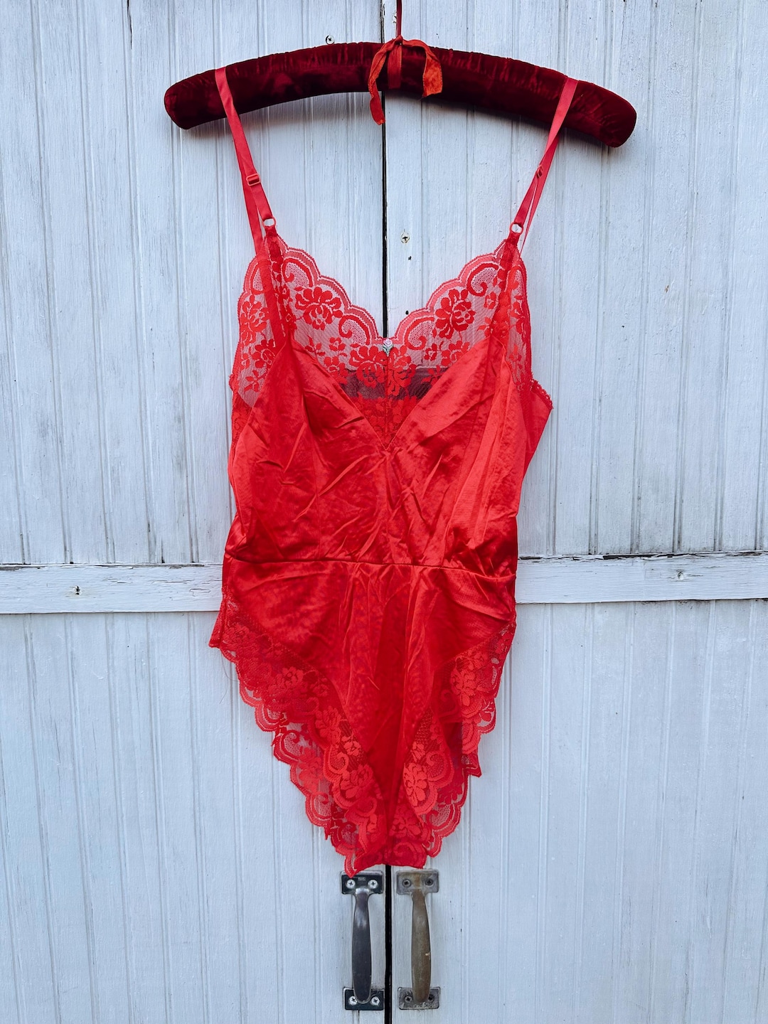 Red Lace Teddy Lingerie