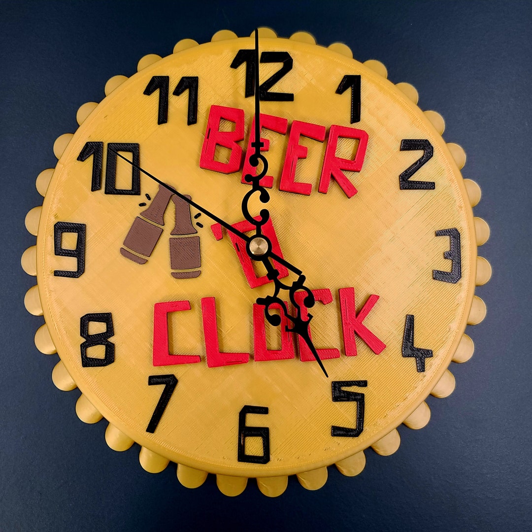 Beer O' Clock - Bottle Cap Clock - When It's Always Time for a Beer ...