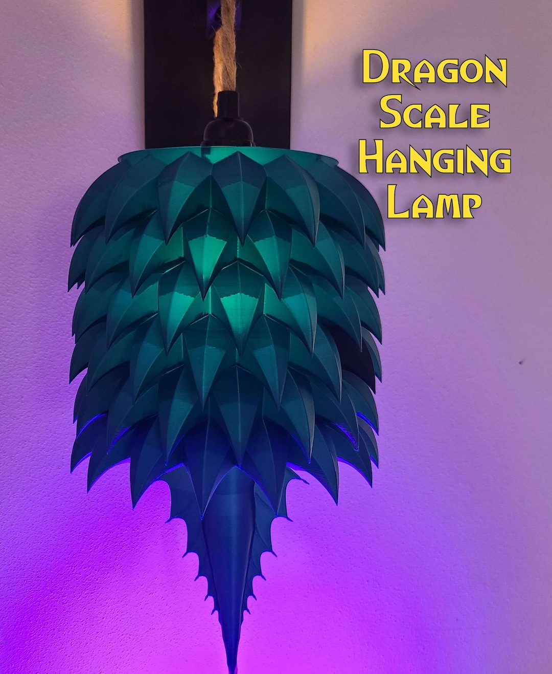 Dragon Scale Hanging Lamp #functionalart - 3D Model for Print Resale - Etsy