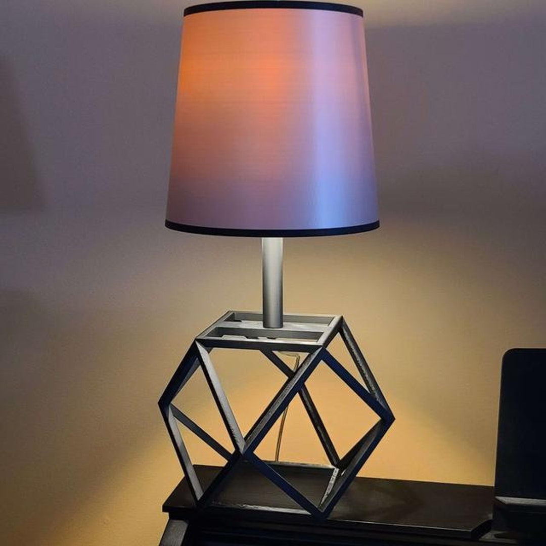 Geometric Lamp & Shade - 3D Model for Print Resale - Etsy