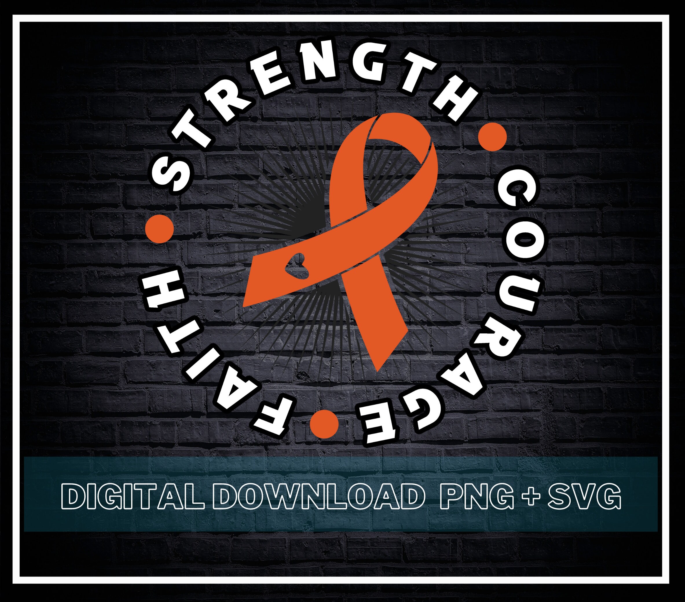 Orange Ribbon Copd Warrior Rsd Awareness Kidney Cancer Png Adhd ...