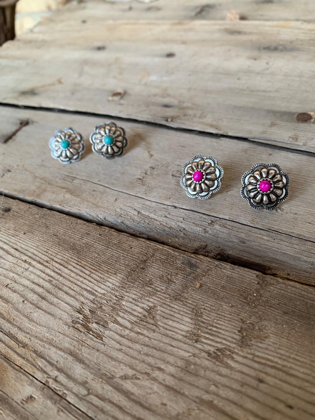 Concho Mini Studs 6 Colors - Etsy