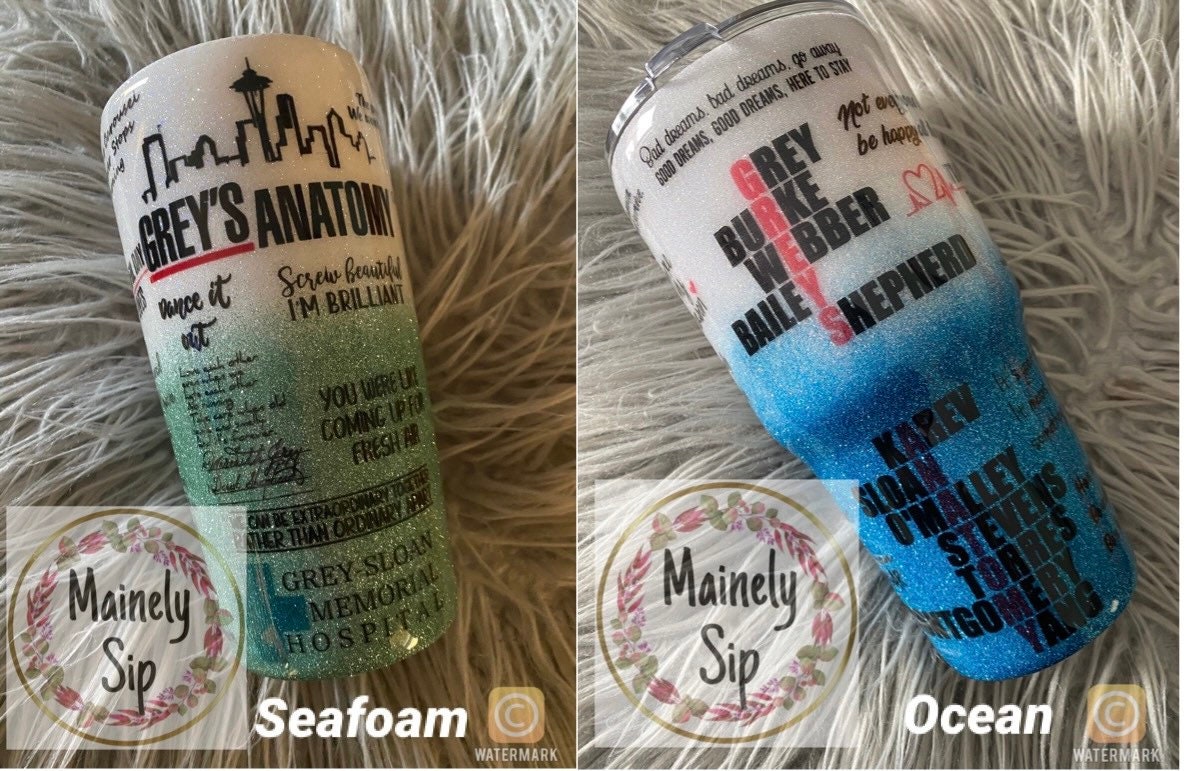 Custom Greys Anatomy Tv Show Cup Medical Cup Sparkle | Etsy