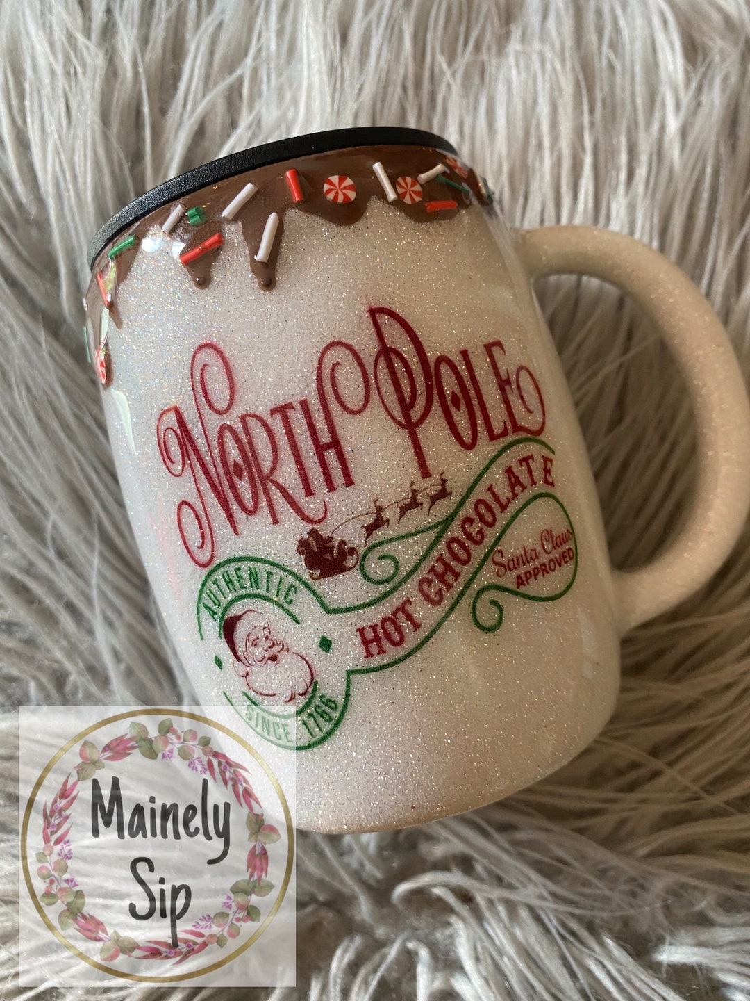 Custom Hot Chocolate Mug Cocoa Sprinkles Christmas - Etsy