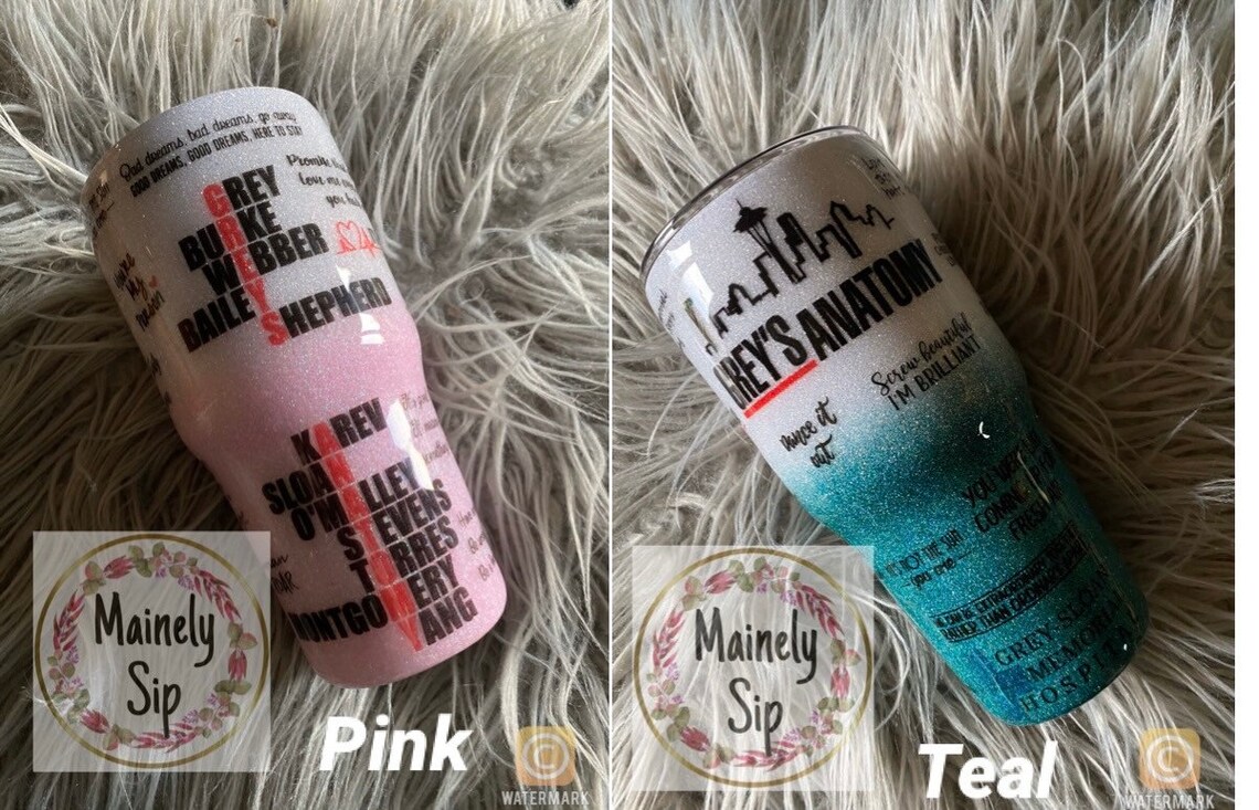 Custom Greys Anatomy Tv Show Cup Medical Cup Sparkle | Etsy