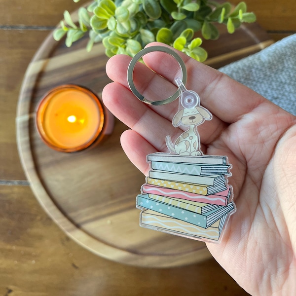 Bookish Keychain - Etsy