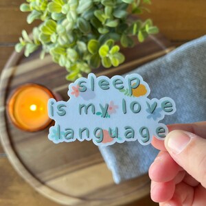 Sleep Love Language Sticker | Sleep Love | Sleep Help | Hydroflask ...