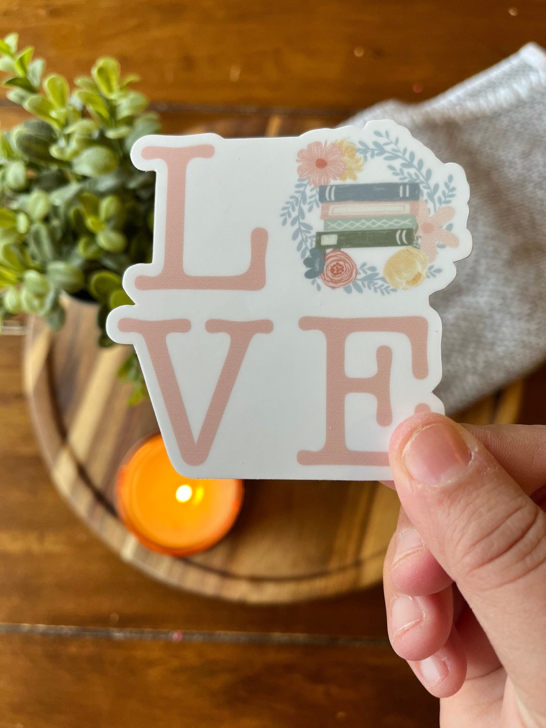 Love Books Sticker | Book Love Sticker | Pink Sticker | Gifts for ...