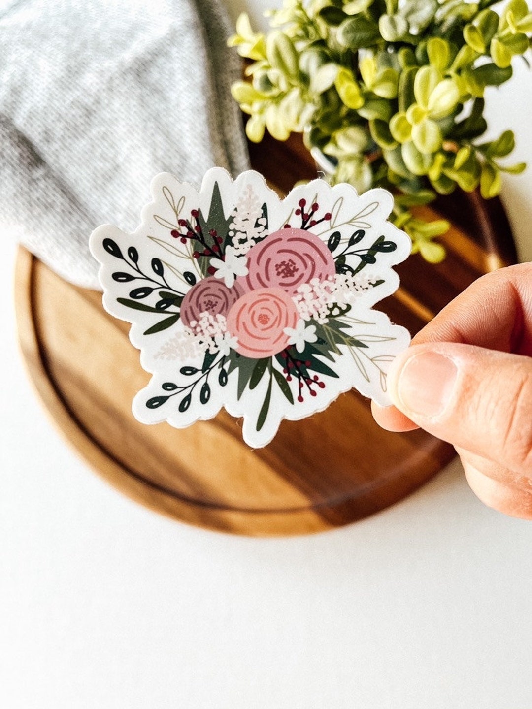 Pink and Purple Floral Sticker | Book Love Sticker | Pink Sticker ...