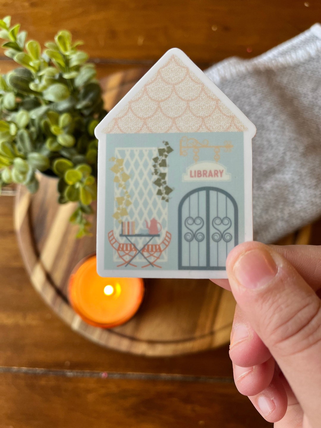 Library Sticker | Book Love Sticker | Pink Sticker | Gifts for ...