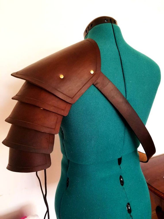Leather Shoulder Pauldron Shoulder Armor Medieval Renaissance | Etsy