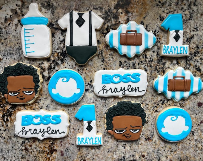 Custom Boss Baby Themed Birthday Cookies. - Etsy Canada