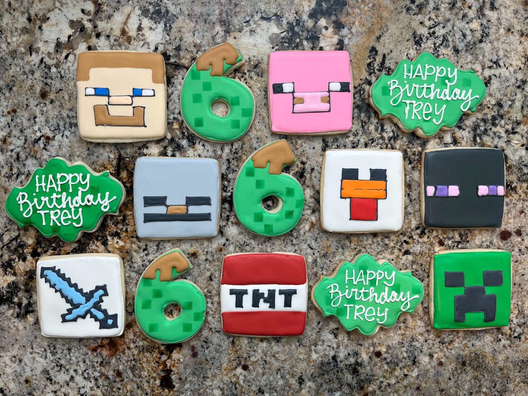 Custom Cookies- Minecraft - Etsy