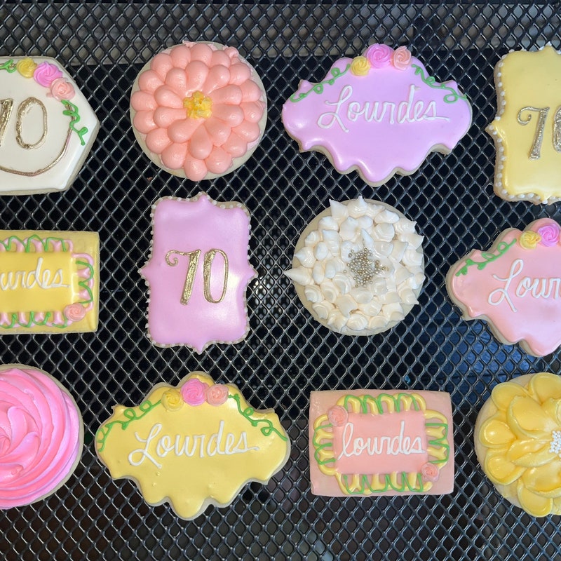 70th Birthday Cookies - Etsy
