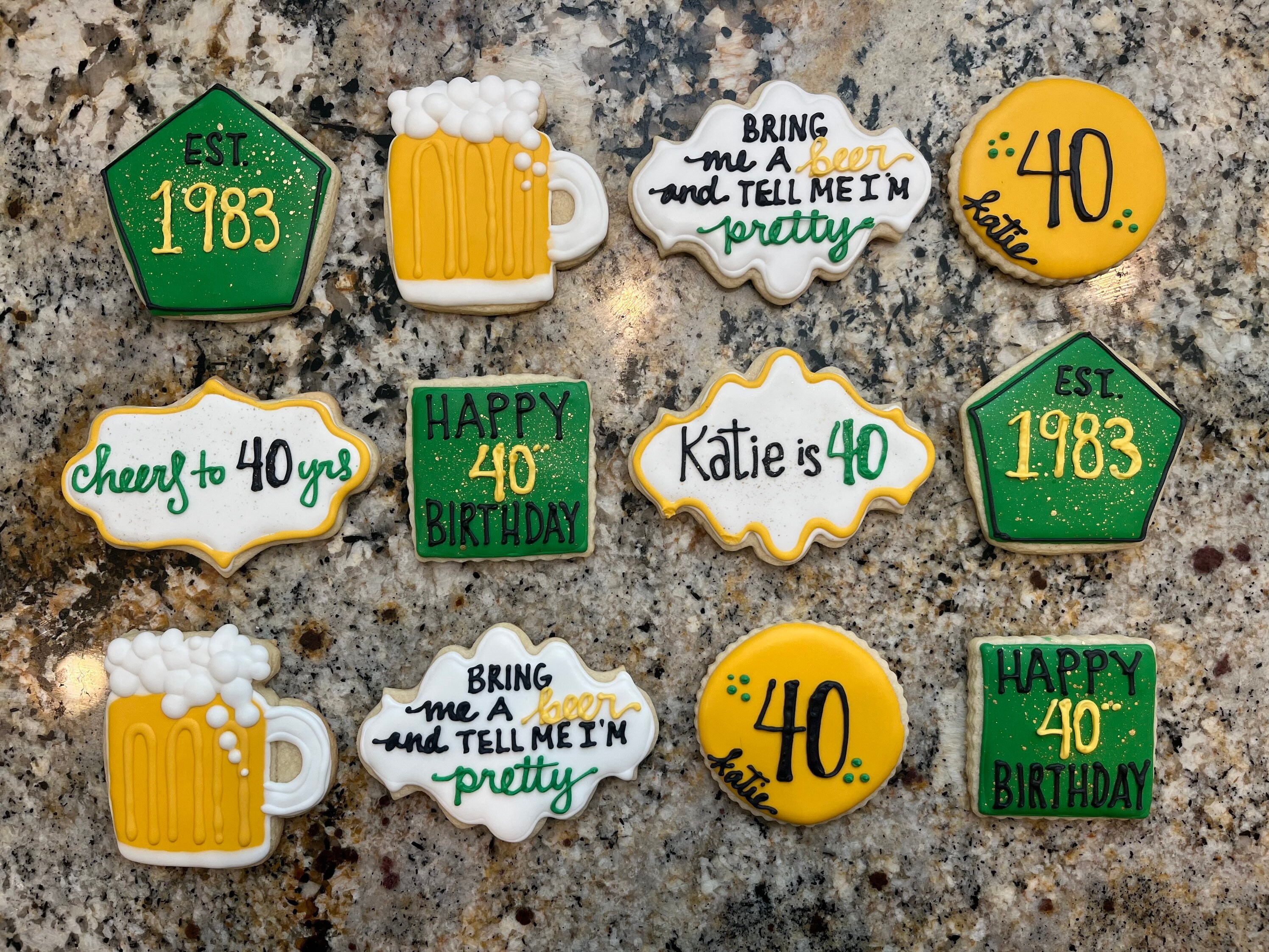 Cheers to 40 Years Birthday Cookies - Etsy