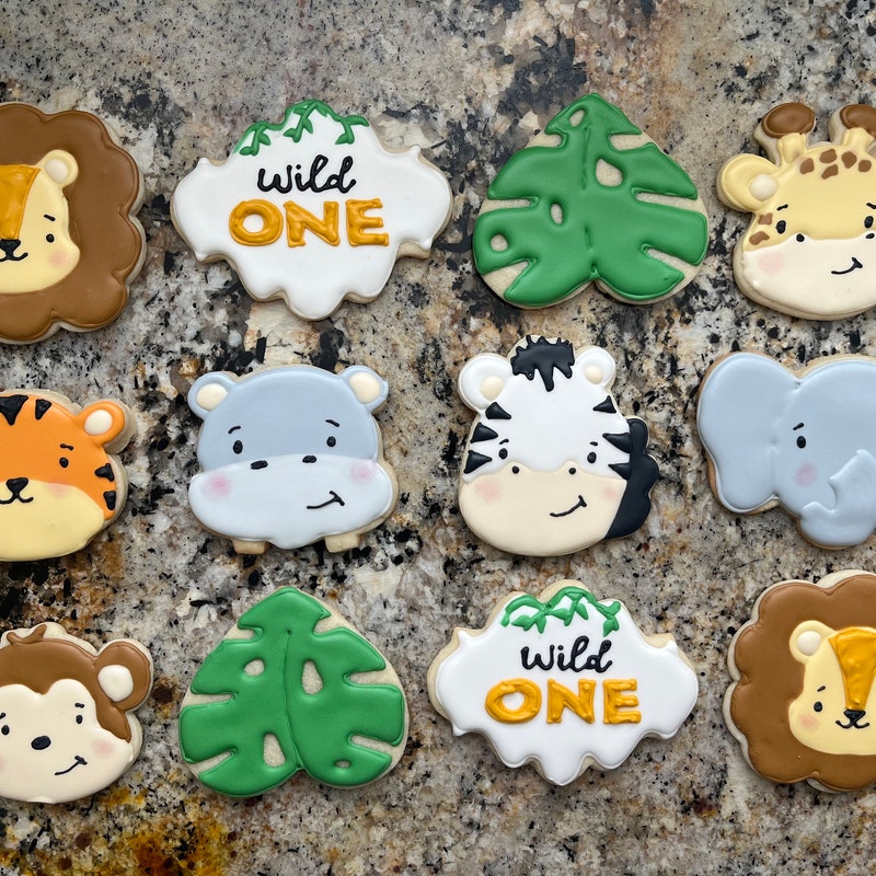Wild One Safari Birthday Cookies - Etsy