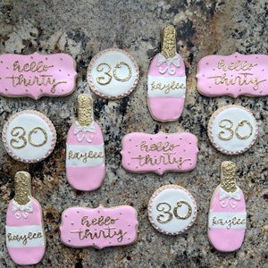 Custom Sugar Cookies: 30th Birthday - Etsy