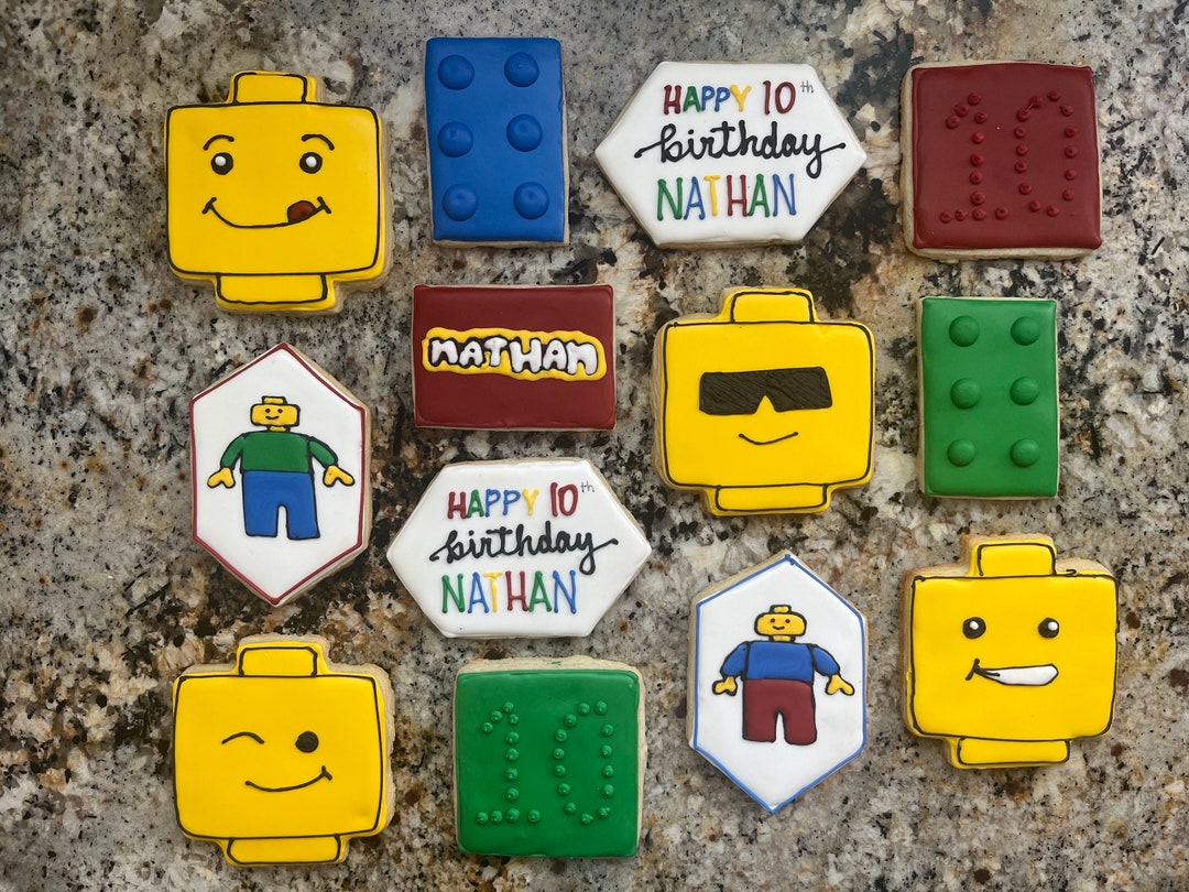 Custom Cookies: Lego Themed - Etsy