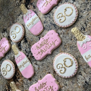 Custom Sugar Cookies: 30th Birthday - Etsy