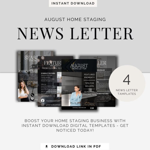 Customizable HOME STAGING News Letter Luxury, Modern! - Etsy