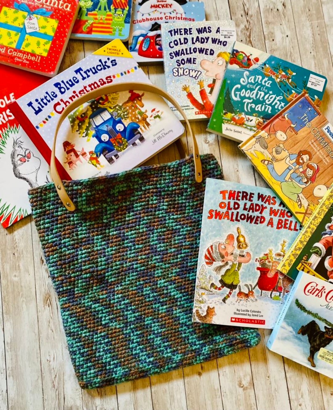 Tote Bag, Crocheted Tote Bag, Tote, Book Bag, Library Book Bag, Purse ...