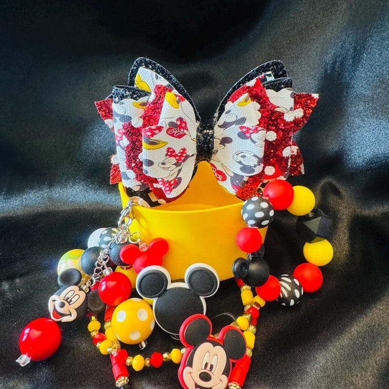 Mickey Mouse Straw Topper - Etsy