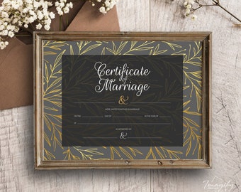 Gothic Marriage Certificate - Etsy