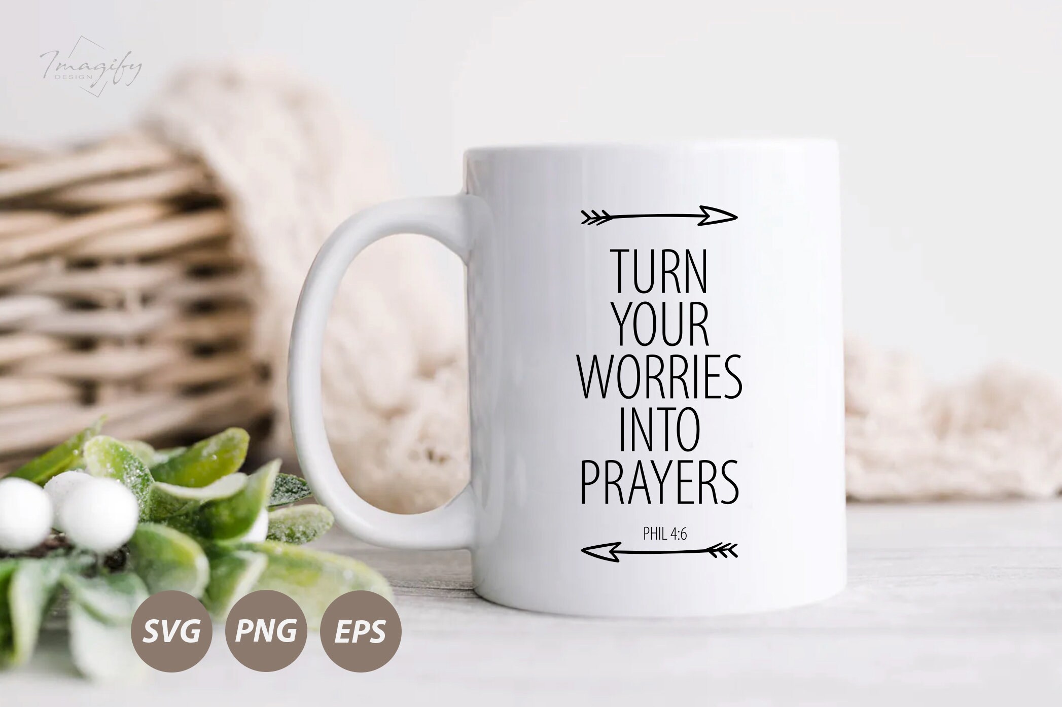 Turn Your Worries Into Prayers Svg File Commercial Use PNG EPS Shirt ...