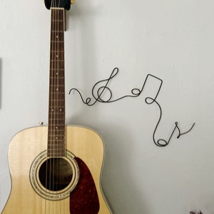 Metal Musical Note Wire Wall Art | Note Wall Art | Musician Decor ...