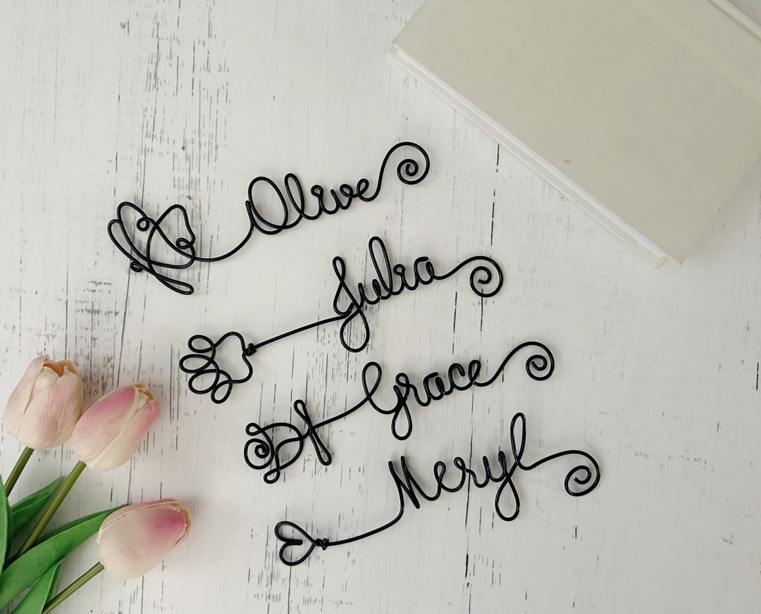Personalized Wire Name Bookmark | Bookmark Name in Wire | Custom ...
