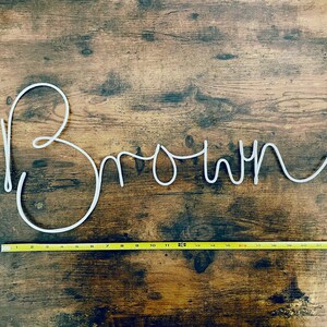 Wire Family Name Sign | Last Name Sign | Metal Name Sign | Wire Word ...