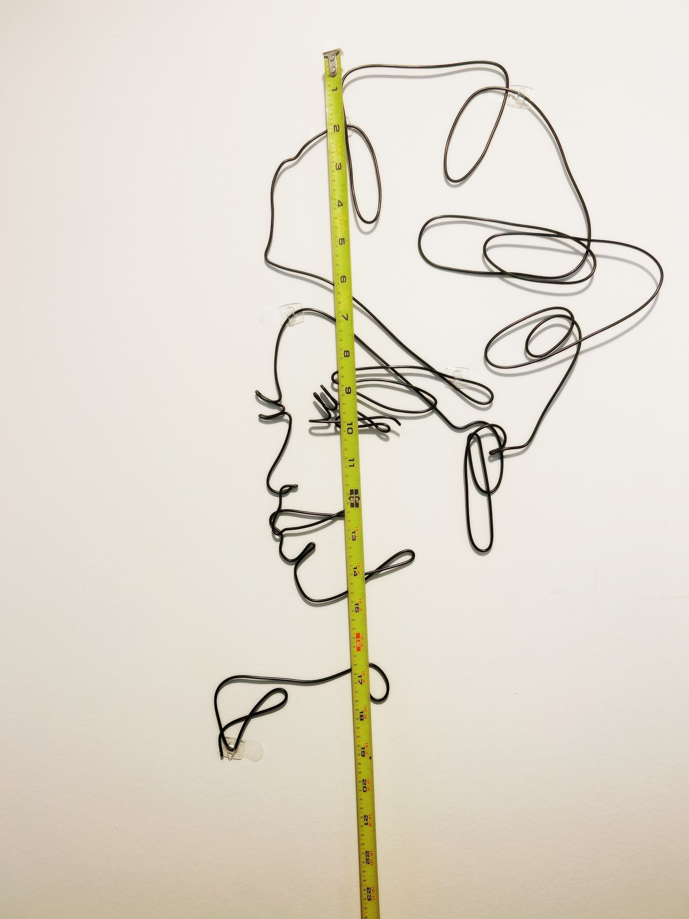 Lady in Head Wrap in Wire One Line Decor | Metal Wall Art | Wire Word ...