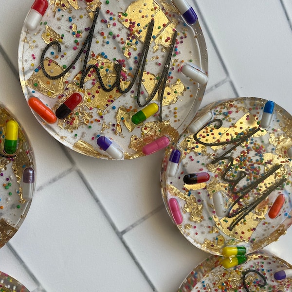 Pill Coaster - Etsy