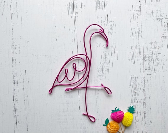 Flamingo Wall Art Wire Wall Art Flamingo Wall Decor Wall - Etsy