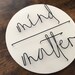 Mind Over Matter Wire & Wood Sign Inspirational Wall Hanging Wall Decor ...