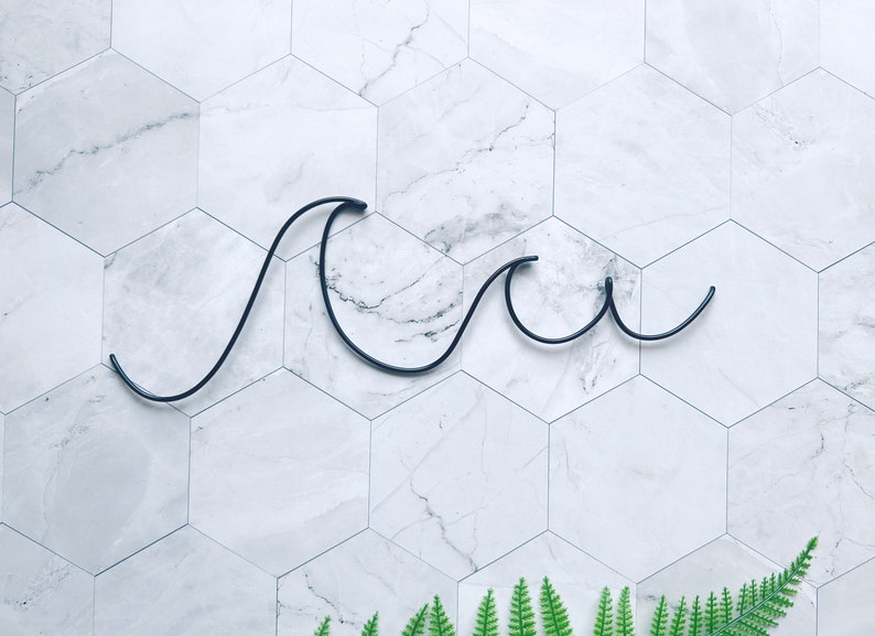 Wave Wire Wall Hanging Wire Wall Art Wall Decor Wire - Etsy