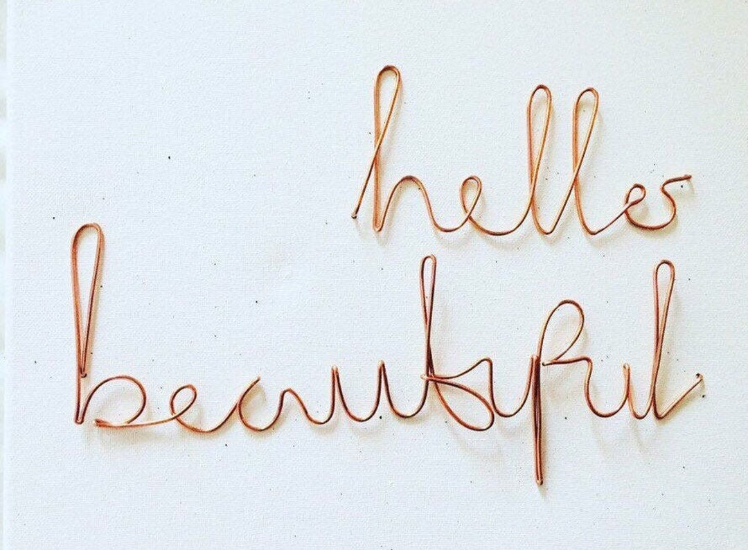 HELLO BEAUTIFUL | Wire Word Sign | Wire Words | Bespoke | Home Decor ...