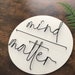 Mind Over Matter Wire & Wood Sign Inspirational Wall Hanging Wall Decor ...