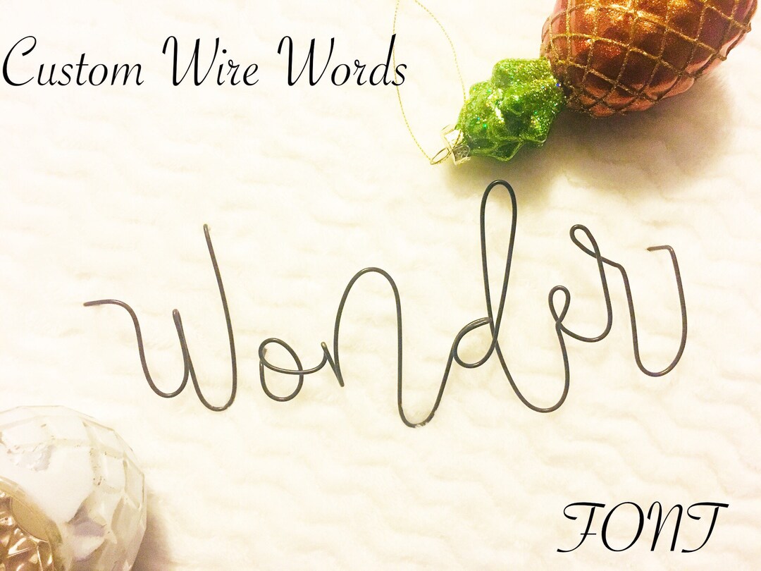 WONDER Font | Wire Words | Wire Word Sign | Personalized Wall Art ...
