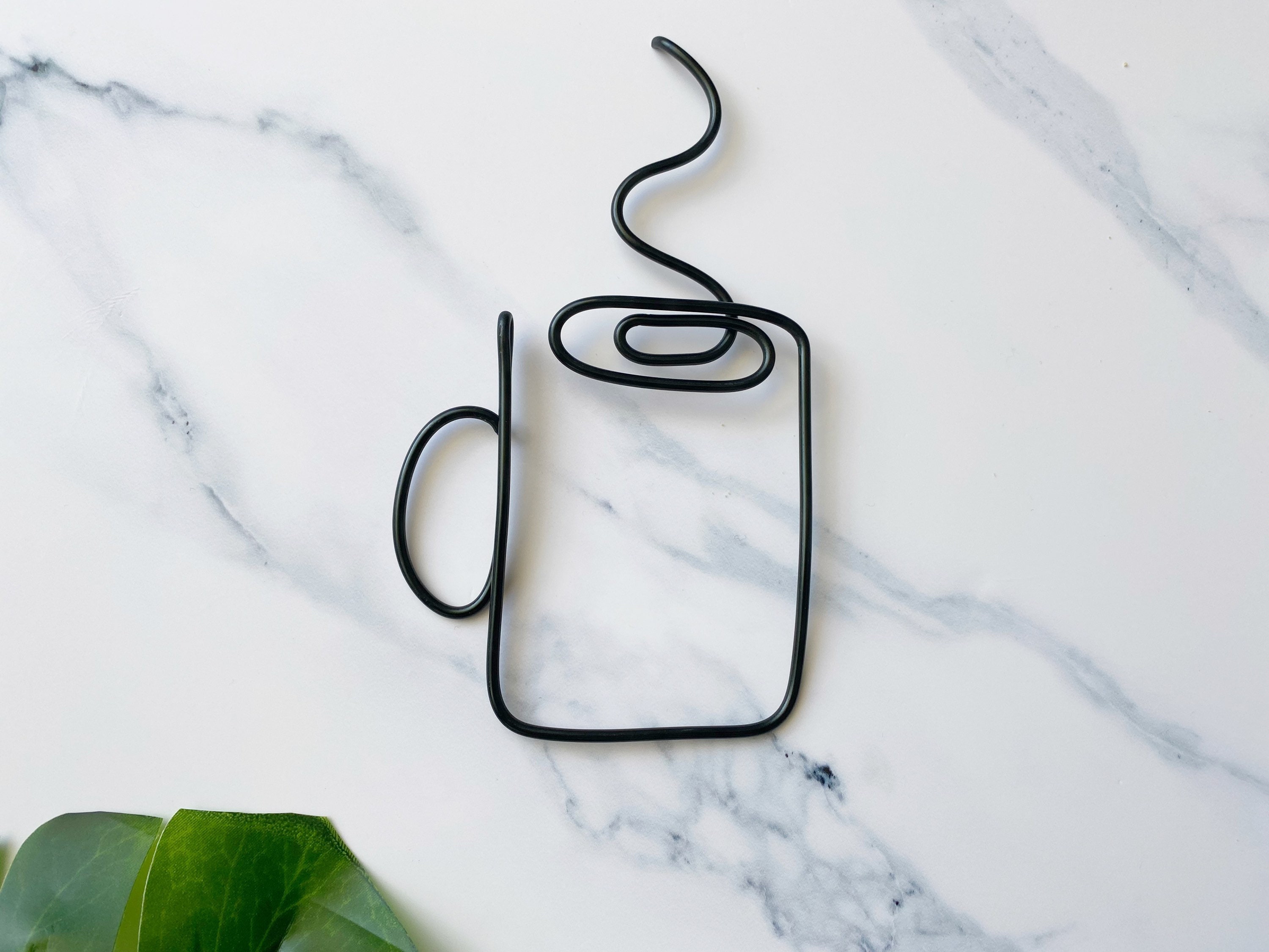 Coffee Mug Wire Wall Hanging | Wire Wall Art | Tea Cup Decor | Wire ...