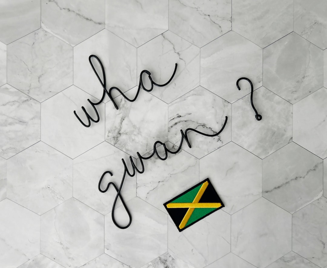 Wha Gwan Jamaican Sign | Welcome Wire Wall Sign | Wire Words | Metal Wall Art | Wire Home Decor ...