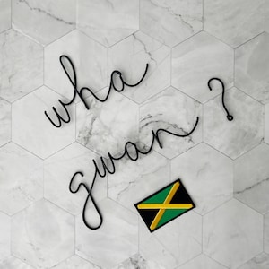 Wha Gwan Jamaican Sign | Welcome Wire Wall Sign | Wire Words | Metal ...