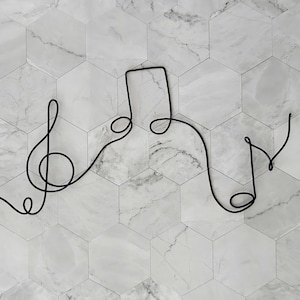 Metal Musical Note Wire Wall Art | Note Wall Art | Musician Decor ...