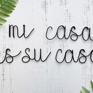 Mi Casa Es Su Casa Sign | Wire Word Sign | Bedroom Sign | Guest Room ...