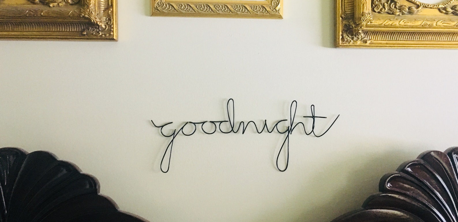 GOODNIGHT Wire Wall Sign Wire Words Bedroom Sign Nursery | Etsy
