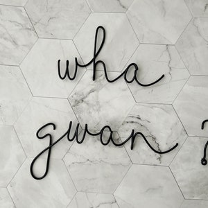 Wha Gwan Jamaican Sign | Welcome Wire Wall Sign | Wire Words | Metal ...