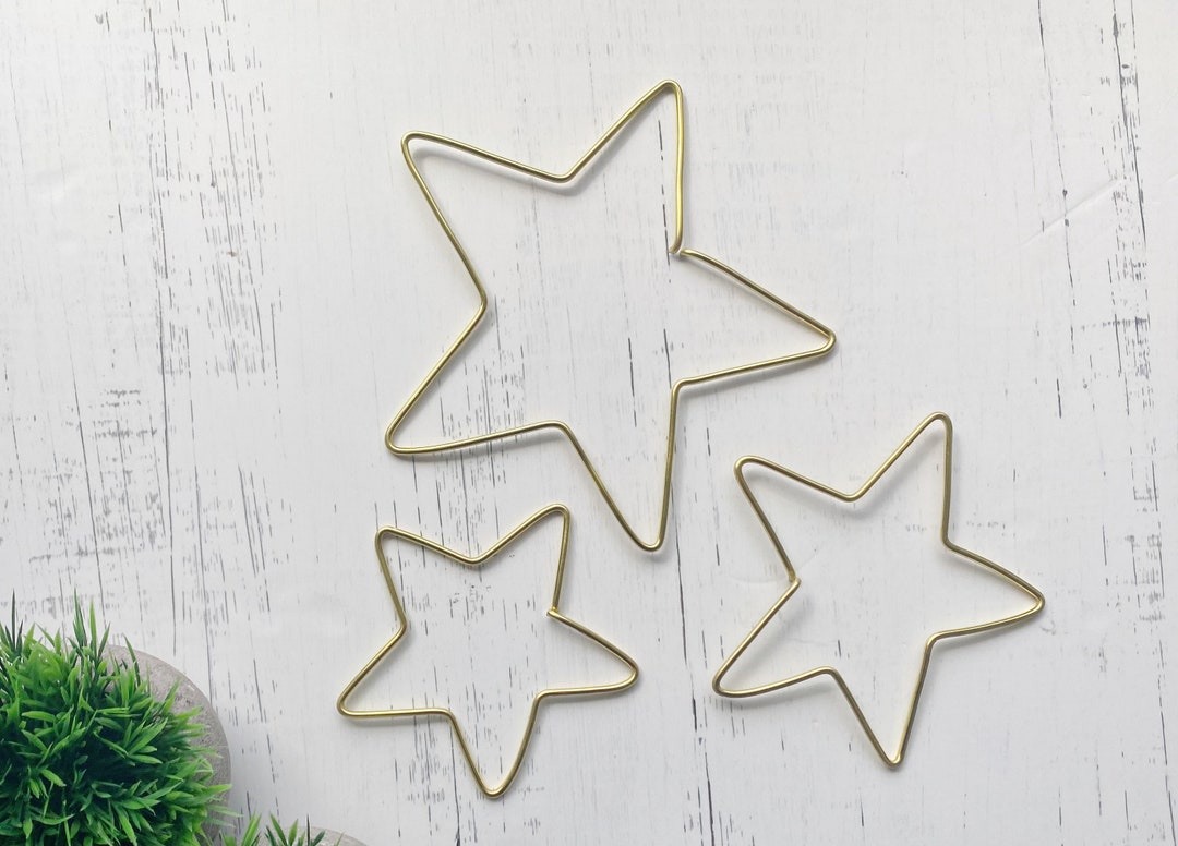 Wire Stars Trio | Wire Star Wall Hanging | Heart Wire Wall Art | Wall ...