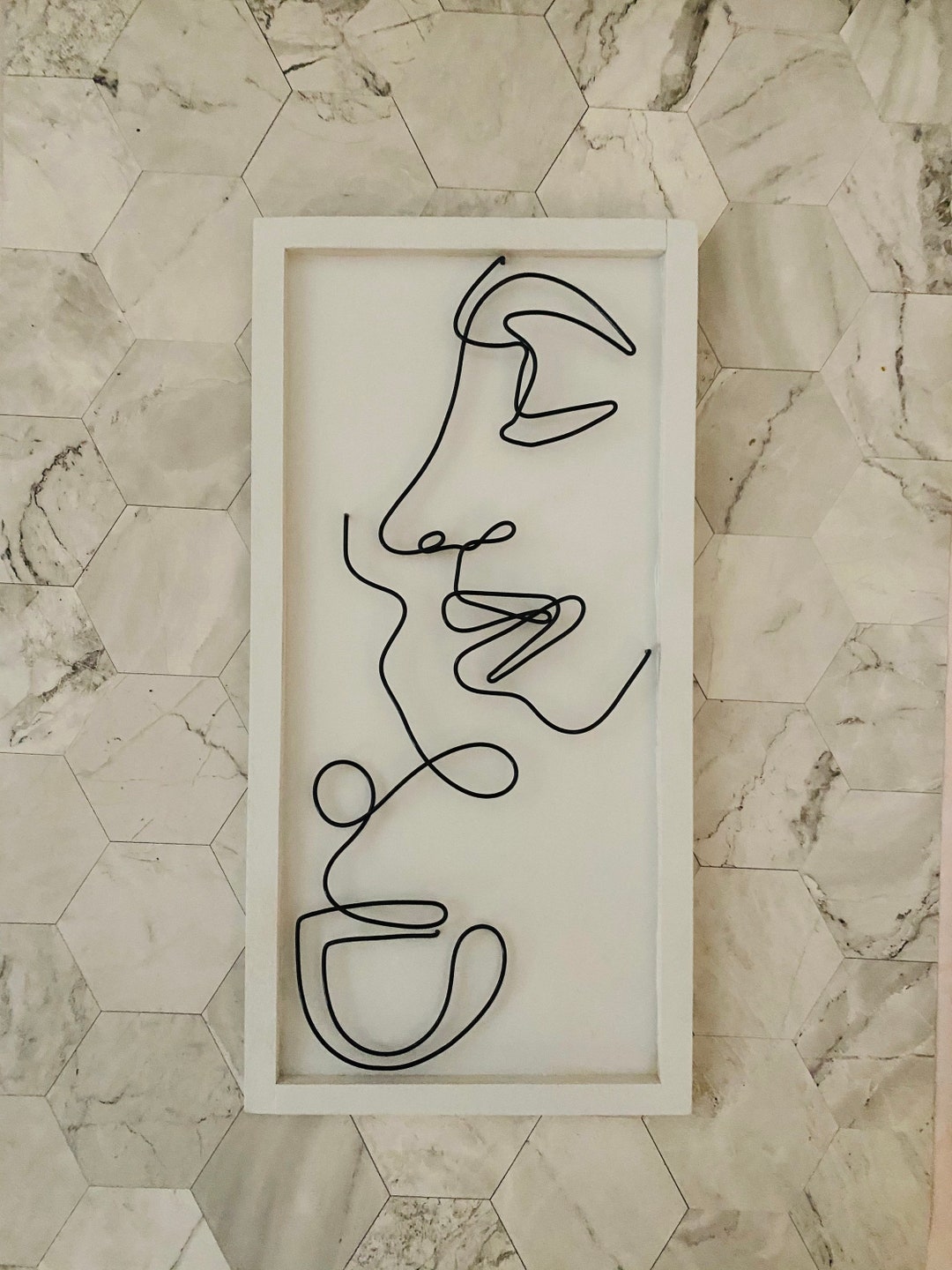 The Coffee Drinker | Wire Art | Wire Portrait| Wire Words | Coffee Sign ...